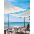 Abstract Teal Gold Sun Shade Sail 8'X10' Shinny Gold Gradient Geometric ...