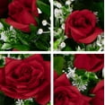 Sympathy Silks Artificial Cemetery Flowers, Red Diamond Rose, Baby's ...
