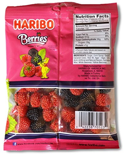 Haribo Gummi Candy, Raspberries - Walmart.com