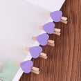BESTYASH 100Pcs Purple Wooden Photo Pegs Decorative Clips for Home ...