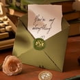 1pc Wax Seal Stamp Set Sealing Wax Stamp Solid Brass Head with Wood ...