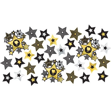 24pcs Paper Gold Stars Decorative Star Cutouts Gold Stars for Bulletin ...