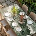 Beach Wave Fitted Rectangle Tablecloth 32" x 72" Watercolor Green Ocean ...