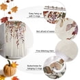 Bathroom Shower Curtain Autumn Leaves Fruit Pulp on Vintage Waterproof ...