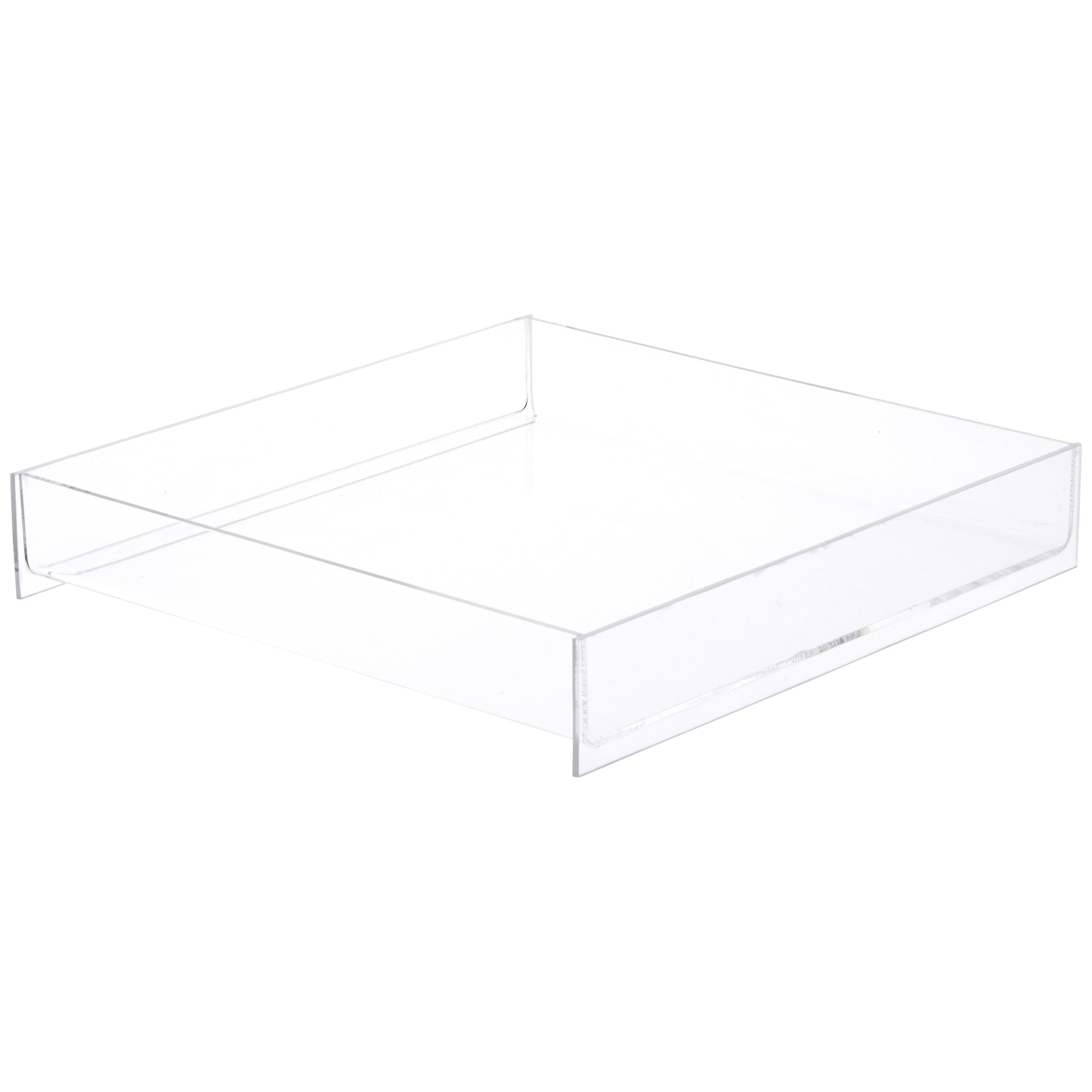 Plymor Clear Acrylic Square Open Top Merchandise Display Tray, 12" W x ...