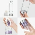 Navaris Crystal Water Bottle - 14oz Glass Gemstone Drink Bottle with ...
