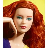 Barbie Looks Poseable Doll with Curly Red Hair, Color Block Outfit and ...