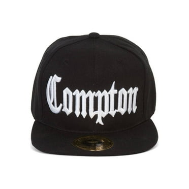Compton Blackout Olde English Font Black Snapback Hat - Walmart.com