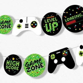 Big Dot of Happiness Game Zone - Pixel Video Game Party Bunting Banner ...