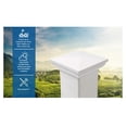 White Plastic 5" Classic New England Style Vinyl Fence Post Caps, 5"x5 ...