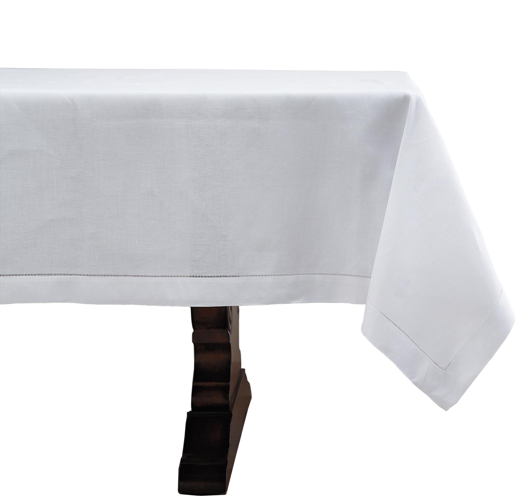 Handmade Basic Hemstitch Border Linen-Cotton Tablecloth (65"x84 ...