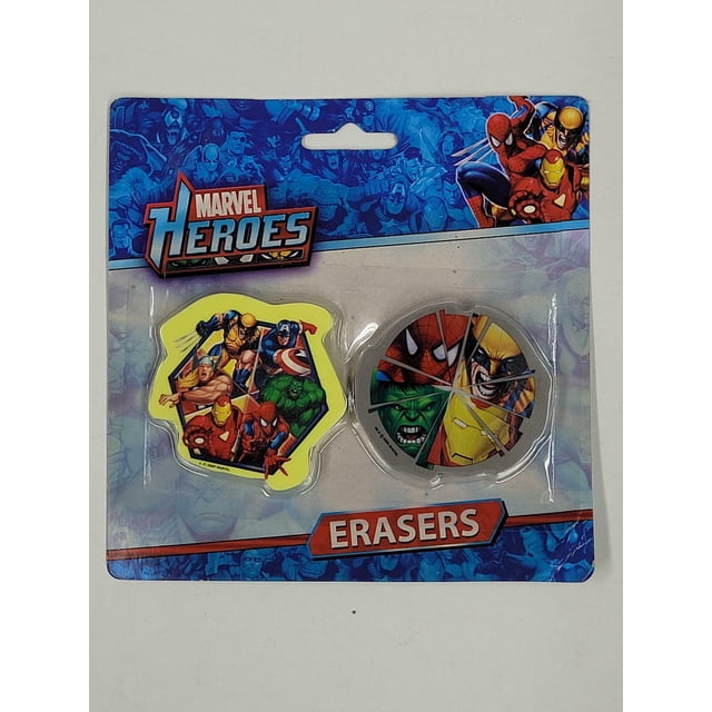 Marvel Heroes Erasers- Collectible Set of Two - Walmart.com
