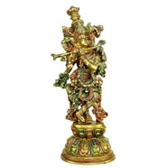 Brass Virat Roop of Lord Vishnu Statue 3186g, Large Vishnu Krishna Idol ...