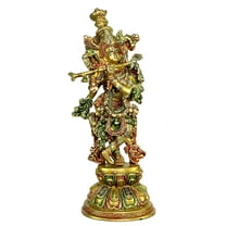 Brass Virat Roop of Lord Vishnu Statue 3186g, Large Vishnu Krishna Idol ...