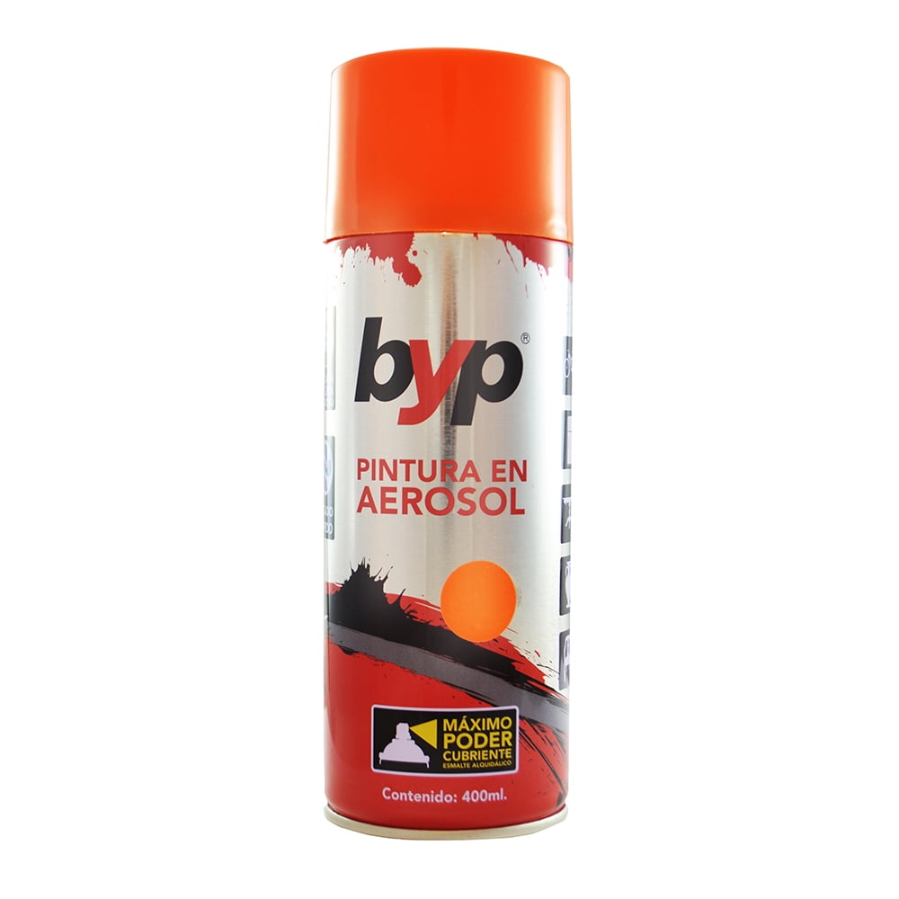 Aerosol Naranja BYP Caja 12 Piezas 400 ml | Bodega Aurrera en línea