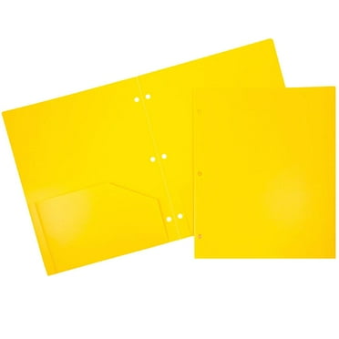 JAM Paper Heavy Duty Plastic 3 Hole Punch School Folders with Pockets ...