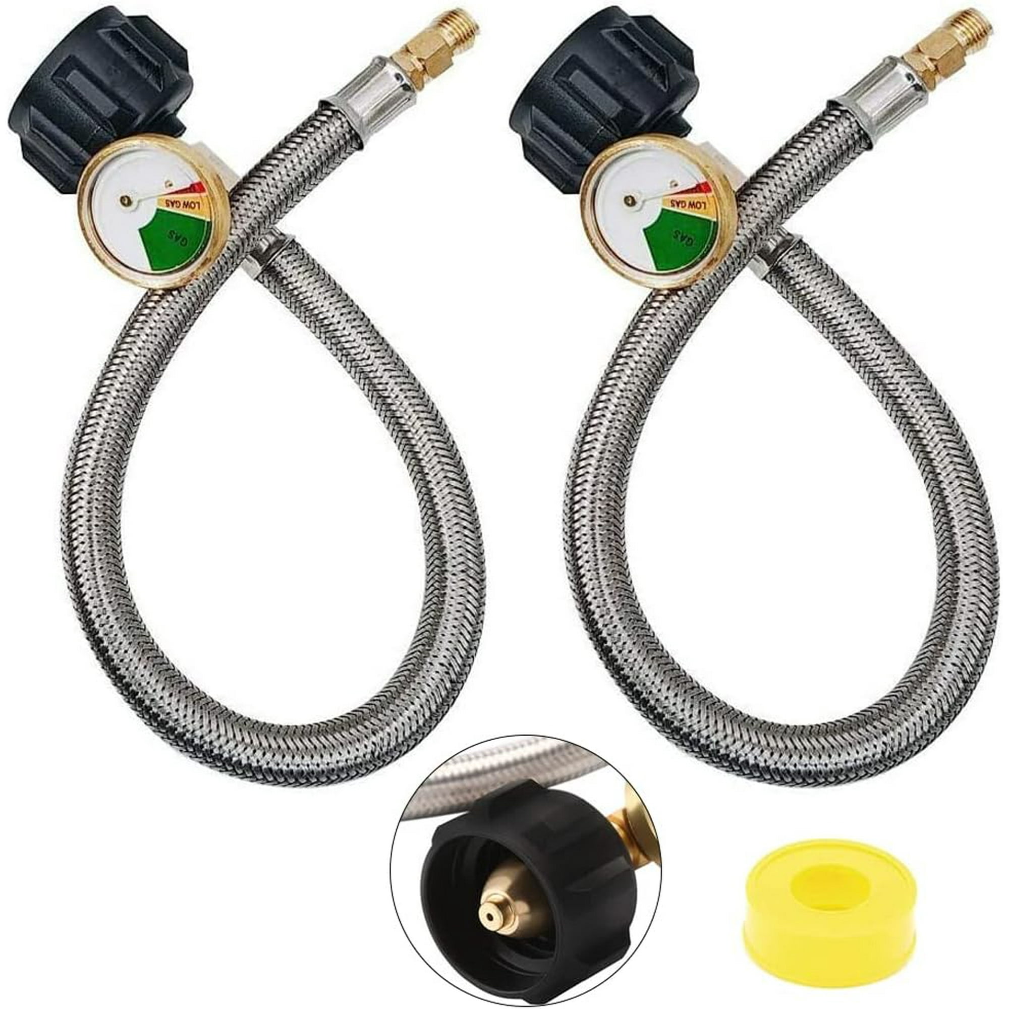 Click here for Unbranded 2 Pcs 15 Inch Rv Propane Hose With Gauge... prices