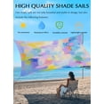 Blue Purple Oil Painting Sun Shade Sail 14' x 18', Abstarct Gradient ...