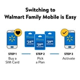 Walmart Family Mobile Bring Your Own Phone SIM Kit, No Airtime ...