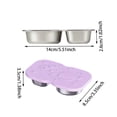 2 Compartment Stainless Steel Snack Container With Silicone Lid Divided ...