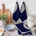 2 Pack Hand-painted Flowers Kitchen Towels with Leaves Simple Style ...