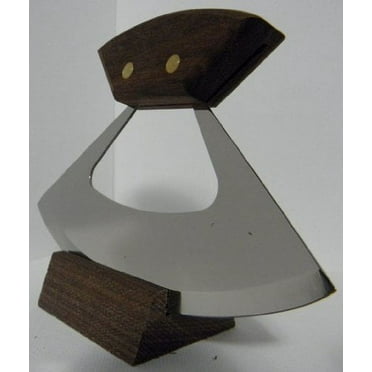 Alaskan Inupiat Style Walnut Ulu Knife with Pipeline Etched Blade ...