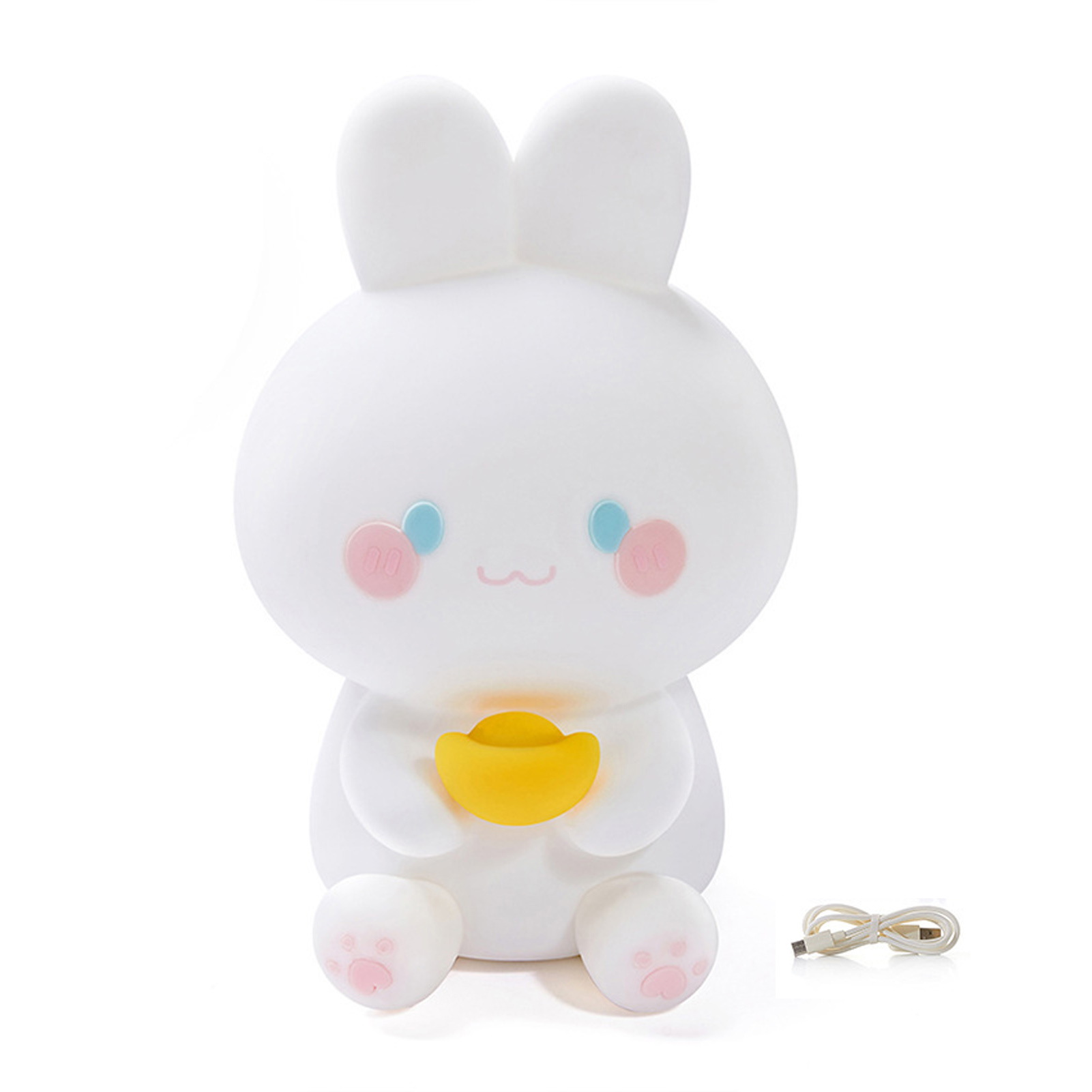 Hesroicy Rabbit Night Lamp Dimmable Flicker Free Creative Shape Soft ...