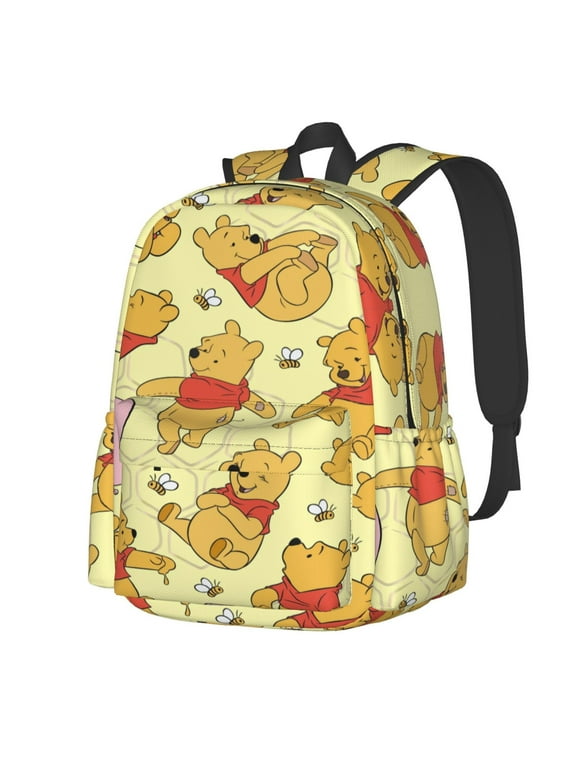 winnie pooh Cute Bear Laptop Backpack Cartoon 17 Inch Large Capacity ...