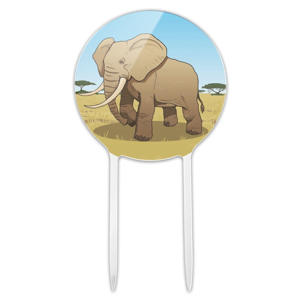 Acrylic African Elephant Cake Topper Party Decoration for Wedding ...