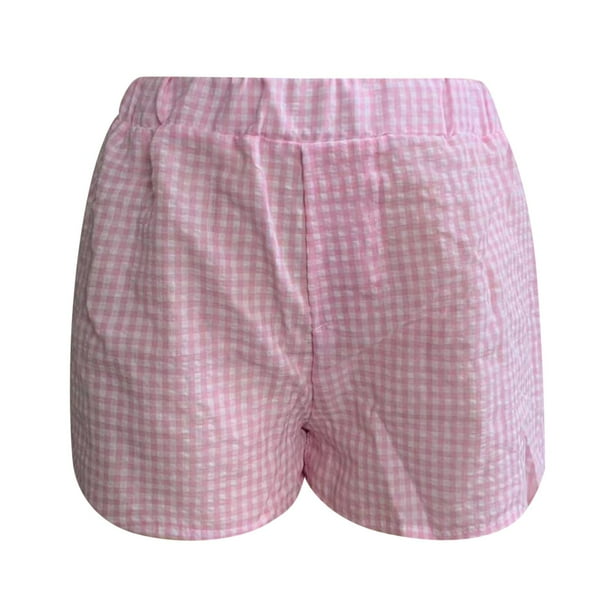 Ydojg Women Shorts Summer Casual Loose Checkered Shorts Ydojg Women Shorts Summer Casual Loose Checkered Shorts