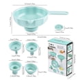 7-Piece Wide Mouth Funnel Set with Removable Filter Screen and Handle ...