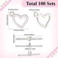 1 Box 100 Sets Silver Heart Toggle Clasp Toggle Bracelet Clasps Bulk ...