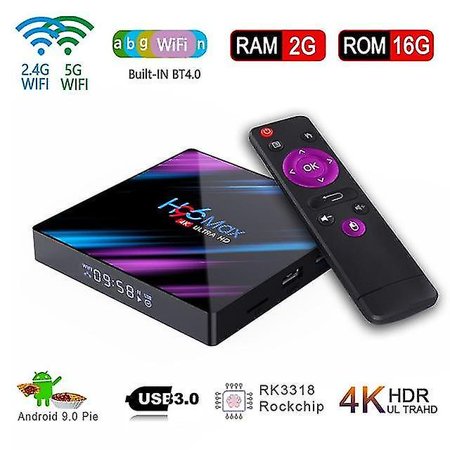 Rockchip rk3318 h.265 4k 60fps multi-media player portable size h96 max ...