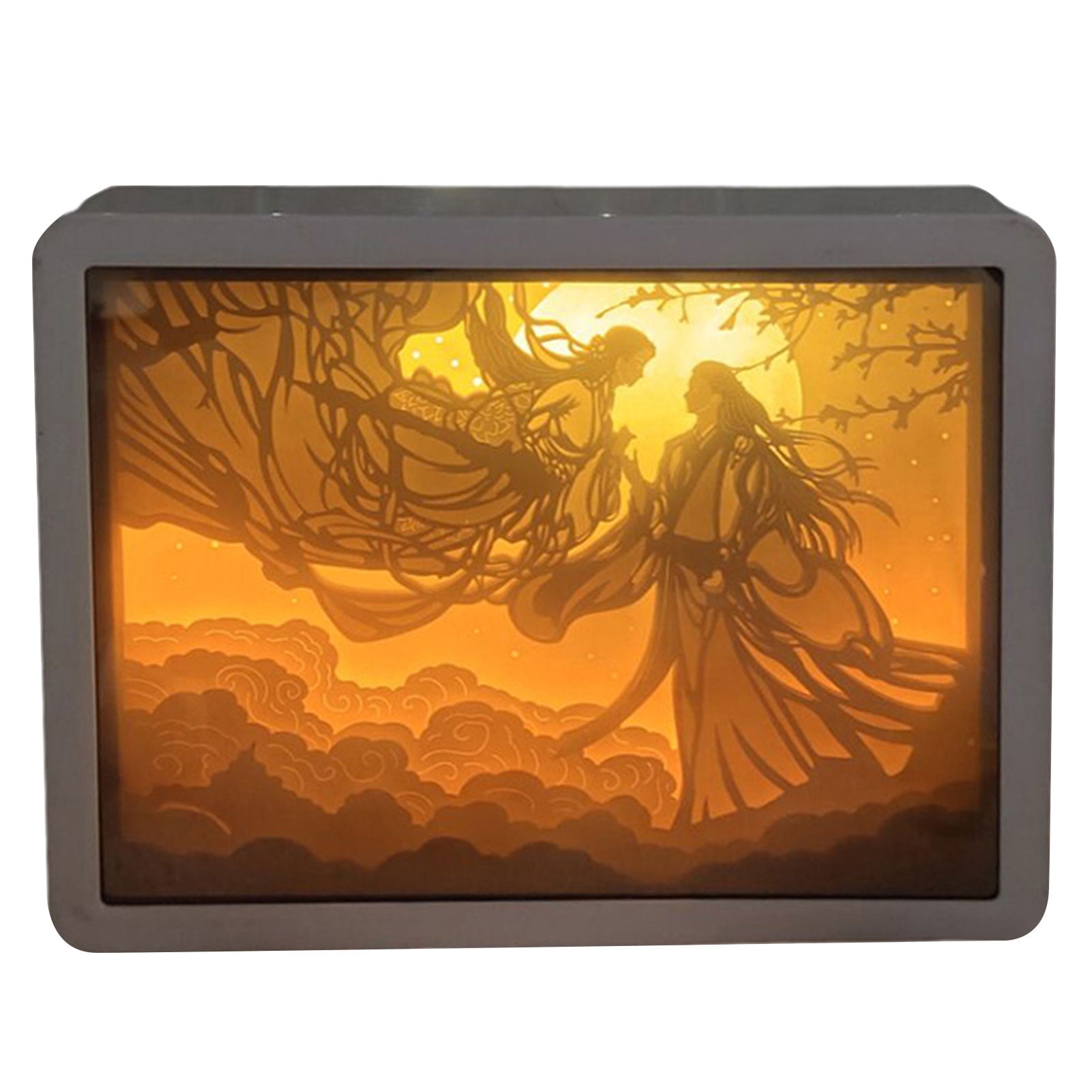 Washranp Valentines Day Gifts 3D Paper Carving Lamp Papercut Light ...