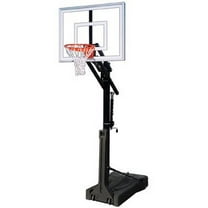 First Team OmniChamp Eclipse Steel-Glass-HDPE Portable Basketball System44; Black - Walmart.com