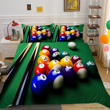 Billiards snooker quilt cover sheet DIY personality three-piece hot ...