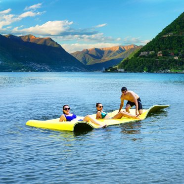 HOMCOM Roll-Up Pool Float Pad for Lakes, Oceans, & Pools, Water Mat for ...