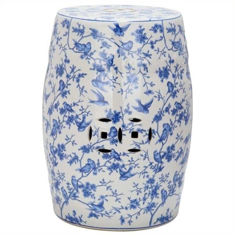 Click here for Safavieh Ceramic Blue Birds Garden Stool With Blue... prices