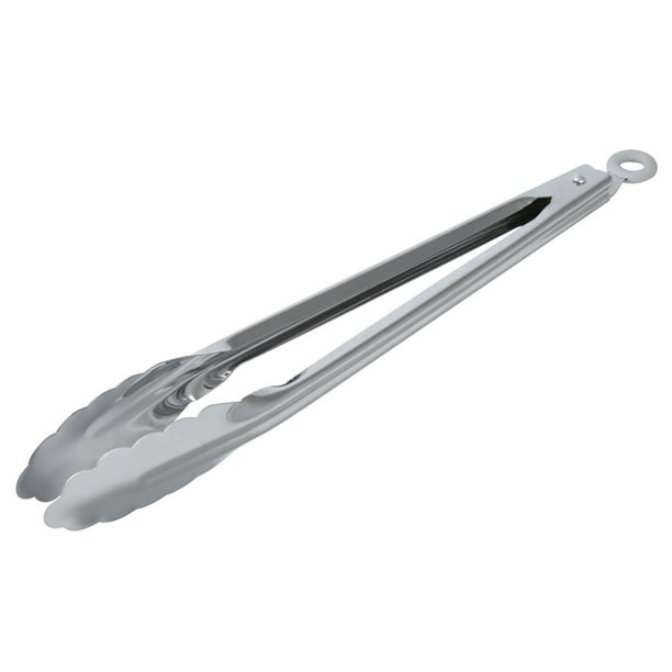 Mainstays 12" Stainless Steel Locking Cooking Tongs, Silver, MS 12 ...