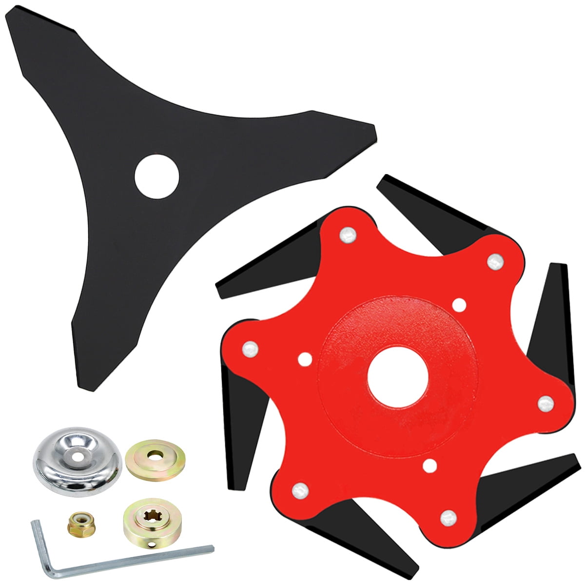 CZS 6 Teeth Trimmer Head and 3 Teeth Brush Cutter Blade, Universal Weed ...