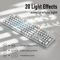 EWEADN TK100 Typewriter Style Wired Mechanical Keyboard, 104 Aesthetic ...