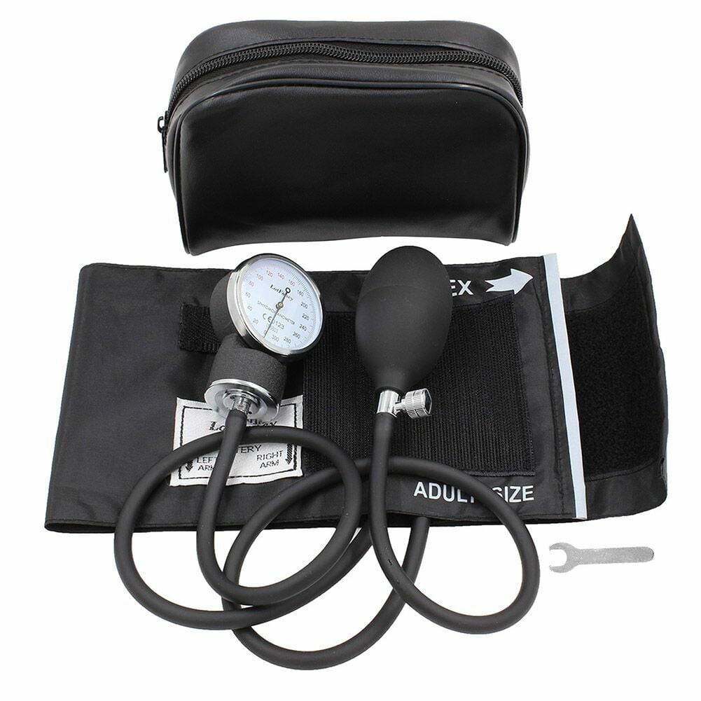 Aneroid Sphygmomanometer Stethoscope Manual Blood Pressure BP Cuff 