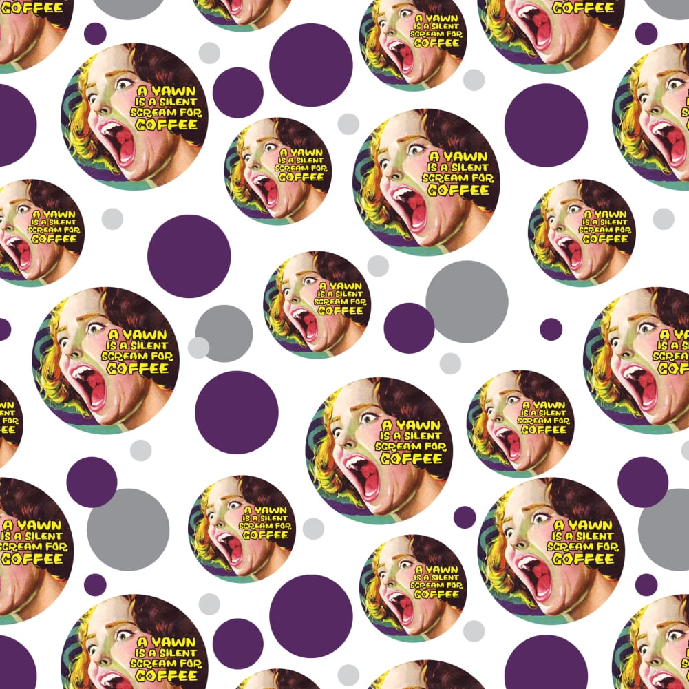 A Yawn is a Silent Scream for Coffee Funny Humor Premium Gift Wrap ...