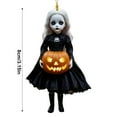Horror Pumpkin Witch Decoration Pendant With Glowing Jack-O'-Lantern ...