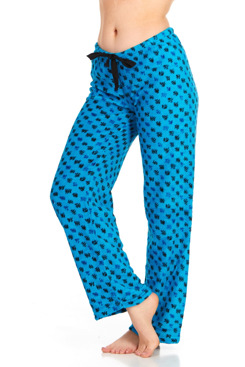 DARESAY Women's Super-Soft Plush Fleece Pajama Bottoms/Printed Lounge Pants - Walmart.com