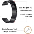 ASIASN-22mm Metal Watch Band Compatible for Fossil Gen 6/5E 44mm Men's ...