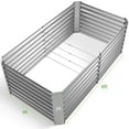 Land Guard 8x4x2ft Raised Rectangle Garden Beds Outdoor，Galvanized ...