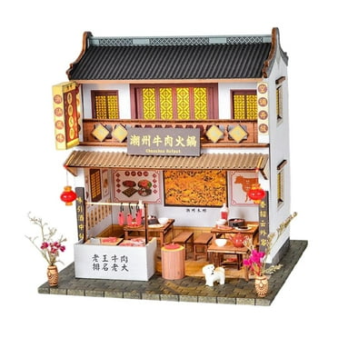 Calico Critters Red Roof Cozy Cottage, Miniature Village Dollhouse with ...