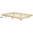 Pouseayar Full Size Floating Bed Frame with LED Lights, Low Profile ...