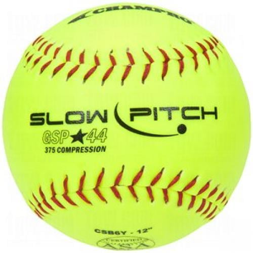 SChampro Game ASA Slow Pitch Softball, Poly Synthetic Cover, Red ...